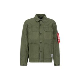 Alpha Industries Damen Hemdjacke &raquo;Color Block Overshirt&laquo; gr&uuml;n S