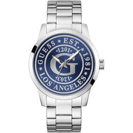 Guess Herren Quarzuhr &raquo;COLLEGIATE G&laquo; Armbanduhr, Herrenuhr, Edelstahlarmband silber