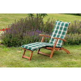 Merxx Gartensessel &raquo;Deckchair&laquo; Set, 1x Sessel, 1x Auflage, 2 Stk. tlg. inkl. Wendeauflage braun Eukalyptusholz FSC Mix 70%