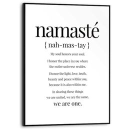 Reinders Poster &raquo;Namast&eacute;&laquo; schwarz MDF