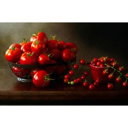 papermoon Fototapete &raquo;Photo-Art DARLENE HEWSON, ZU VIELE TOMATEN&laquo; bunt Vlies