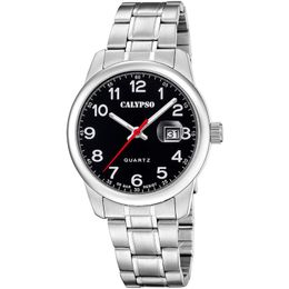 Calypso Watches Herren Calypso Watches &raquo;Basic&laquo; Armbanduhr, Herrenuhr, Edelstahlarmband, analog, Tag silber