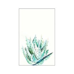 Komar Bild &raquo;Aloe Watercolor&laquo; Bl&auml;tter Pflanzen 1 Stk. tlg. Wandbild zur Dekoration - ohne Rahmen bunt Holz, Papier