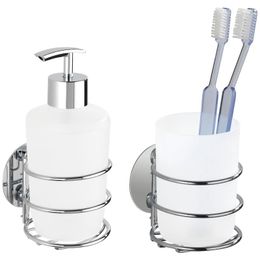 Wenko Badaccessoire-Set &raquo;Turbo-Loc &laquo; silber Stahl