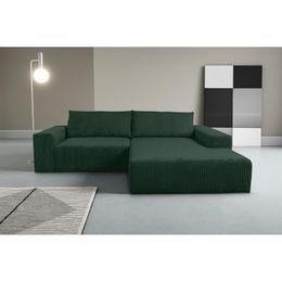 WERK2 Ecksofa &raquo;Rio, elegant & bequem, Breite 262 cm, L-Form&laquo; Puristisches Design mit maximalem Komfort gr&uuml;n 90% Polyester, 10% Nylon