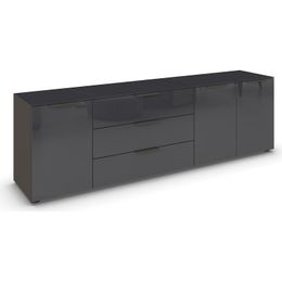 Rauch Kombikommode &raquo;Kommode T&uuml;rkommode Sideboard Kombikommode FLIPP mit Glasfront&laquo; Breite 200 cm mit 2 Einlegeb&ouml;den, 3-t&uuml;rig, 3 Schubladen, Soft-Close