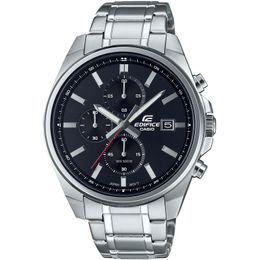 CASIO EDIFICE Herren CASIO EDIFICE Chronograph Quarzuhr, Armbanduhr,Herrenuhr, Edelstahlarmband,bis 10bar wasserdicht silber