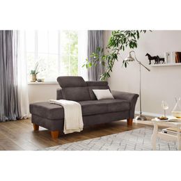 Home Affaire Recamiere &raquo;Conville&laquo; incl. Kopfteilverstellung, Federkern, wahlweise mit Bettkasten braun 100% Polyester