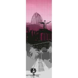 ARCHITECTS PAPER Fototapete &raquo;Rio De Janeiro&laquo; Grafik Tapete Stadt Rio Pink Schwarz Wei&szlig; Panel,00m x 2,80m lila Vlies