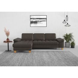 Sit & More sit&more Ecksofa &raquo;Westham L-Form&laquo; mit Recamiere, mit oder ohne Bettfunktion, Bettkasten, F&uuml;&szlig;e Eiche grau 100% Polyester