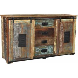 Sit Sideboard &raquo;Jupiter&laquo; aus recyceltem Altholz, Shabby Chic, Vintage bunt Massivholz, Recyceltes Altholz