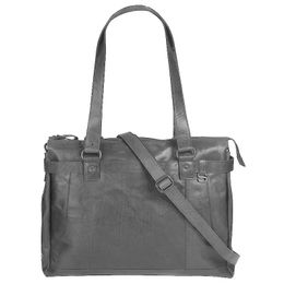 SPIKES & SPARROW Spikes & Sparrow Damen Shopper echt Leder schwarz