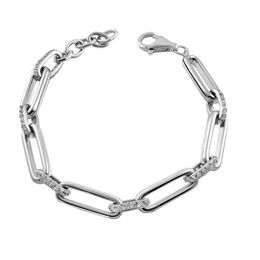 Firetti Damen Armband &raquo;Schmuck Geschenk Silber 925 Armschmuck Armkette Ankerkette&laquo; mit Zirkonia (synth.)
