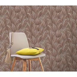 Fashion for walls Vliestapete &raquo;Sansibar&laquo; floral gepr&auml;gt Phthalate frei braun