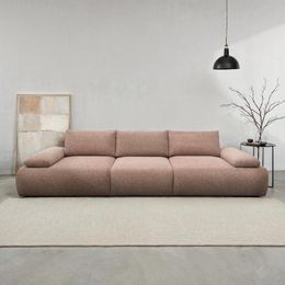 DOMO collection Big-Sofa &raquo;&Eacute;vora Megasofa Breite 324 cm&laquo; Federkern, inkl. Armlehnenverstellung, Struktur grob, rust 95% Polyester, 5% Baumwolle