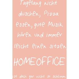 queence Metallbild &raquo;Homeoffice II&laquo; Schriftzug Spr&uuml;che Spr&uuml;che & Texte 1 Stk. tlg. Stahlschild, Blechschild, Spr&uuml;che, Texte, Arbeit wei&szlig; Metall, Stahl