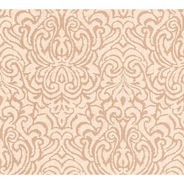 ARCHITECTS PAPER Textiltapete &raquo;Tessuto&laquo; Barock gemustert ornamental samtig Tapete Barock Tapeten Wohnzimmer Schlafzimmer K&uuml;che modern Flur Design beige Viskose, Vlies