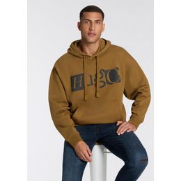 Hugo Blue Herren HUGO Blue Kapuzensweatshirt &raquo;Nildi&laquo;, mit gro&szlig;em HUGO-Druck gr&uuml;n M