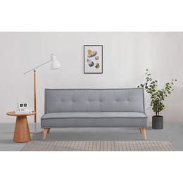 Inosign Schlafsofa &raquo;MENDOTA, 181 cm, 3-Sitzer mit Schlaffunktion,&laquo; verstellbarer R&uuml;ckenlehne, Klappmechanismus, Webstoff grau 100% Polyester