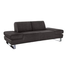 W.Schillig 2-Sitzer &raquo;taboo Designsofa mit hohem Sitzkomfort&laquo; mit Normaltiefe, inklusive Armlehnenverstellung braun Flachgewebe S22 (100% Polyester);