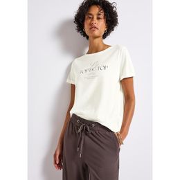 Street One Damen Street One T-Shirt mit Front-Print wei&szlig; 34