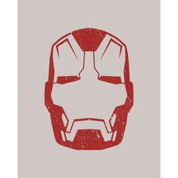 Komar Bild &raquo;Iron Man Helmet MK 43&laquo; Natur 1 Stk. tlg. Wandbild zur Dekoration im Kinderzimmer - ohne Rahmen rot Holz, Papier