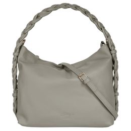 Samantha Look Damen Umh&auml;ngetasche echt Leder, Made in Italy grau
