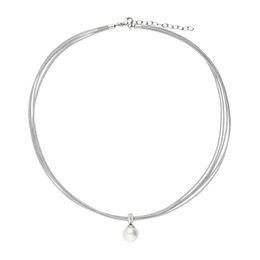 Vivance Damen Collier &raquo;Perle&laquo; grau