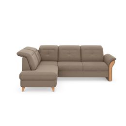 Home Affaire Ecksofa &raquo;Dangast L-Form&laquo; Kopfteilverstellung, wahlweise mit motorischer Relaxfunktion grau Luxus-Microfaser Euphora 100% Polyester, ;Easy