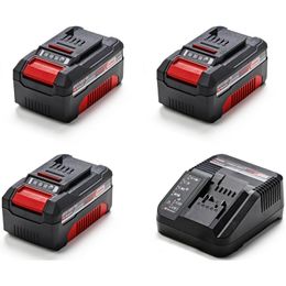 Einhell Akku Starter-Set &raquo;&raquo;PXC-Starter-Kit Multipack&laquo;&laquo; 3 x 18V, 4Ah, inkl. Schnellladeger&auml;t rot Akku Starter-Set