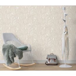 Fashion for walls Vliestapete &raquo;Sansibar&laquo; floral gepr&auml;gt Phthalate frei beige