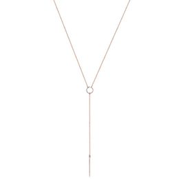 Elli Damen Collierkettchen &raquo;Y-Kette Trend Minimal 925 Silber&laquo; rosa