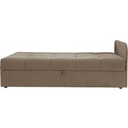 Alina Schlafsofa &raquo;Marla&laquo; inkl. Stauraum, Armlehne wahlweise links ode rechts grau Chenille EQE (100% Polyester)