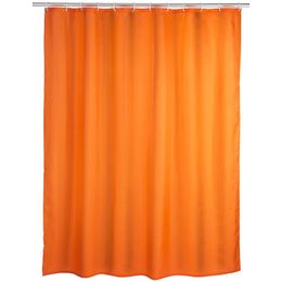 Wenko Duschvorhang &raquo;Uni Orange&laquo; Breite 180 cm H&ouml;he 200 cm, waschbar orange Polyester