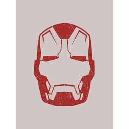 Komar Bild &raquo;Iron Man Helmet MK 43&laquo; Natur 1 Stk. tlg. Wandbild zur Dekoration im Kinderzimmer - ohne Rahmen rot Holz, Papier