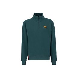 Alpha Industries Herren Sweater &raquo;Half Zip Sweatshirt SL&laquo; gr&uuml;n L