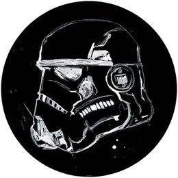 Komar Fototapete &raquo;Vlies selbstklebend - Star Wars Ink Stormtrooper - Gr&ouml;&szlig;e 125 x 125 cm&laquo; bedruckt glatt Kinderzimmer schwarz Vlies