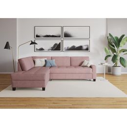 DOMO collection Ecksofa &raquo;Florentina zeitlos und elegant, Sitzn&auml;hte als Designelement, L-Form&laquo; wahlweise mit Bettfunktion, mit Kontrastnaht, 