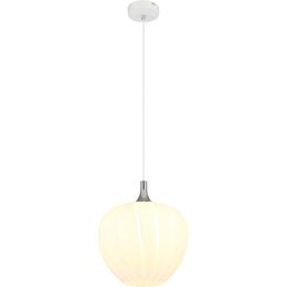 Globo LIGHTING H&auml;ngeleuchte &raquo;MAXY&laquo; E27 1 Stk. H&auml;ngelampe/Pendelleuchte/wei&szlig;/Glas opal/ Dekorillen