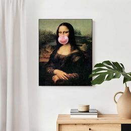 Reinders Wandbild &raquo;Mona Lisa Bubblegum&laquo; braun MDF
