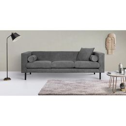 Home Affaire 3-Sitzer &raquo;Lillibeth Designsofa mit Wellenunterfederung, Ma&szlig;e B/T/H: 218/74/83 cm&laquo; Zierkissen als Wendekissen, Bezug Samtoptik oder Cord 