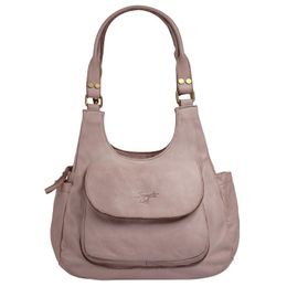 Samantha Look Damen Umh&auml;ngetasche echt Leder, Made in Italy rosa