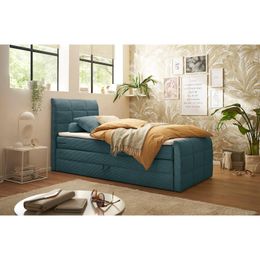 ED EXCITING DESIGN Boxspringbett &raquo;Bolivia&laquo; harte Seite mit Kokosmatte, weiche Seite mit Filzabdeckung blau 92% Polyester, 8% Nylon