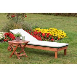 Merxx Gartenliege &raquo;Aktionsliegen Set&laquo; 1 Liege und 1 Hocker, mit Auflagen beige