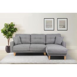 Home Affaire Ecksofa &raquo;TRIPLO optionale Schlafsofa mit Bettkasten, Ma&szlig;e B/T/H: 234/164/89 cm&laquo; L-Form wahlweise mit Bettfunktion - Liegefl&auml;che 132x210 