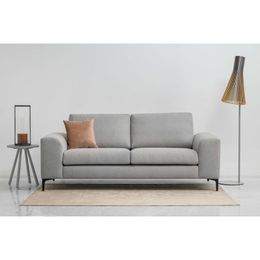 OTTO home 2,5-Sitzer &raquo;Henry, Kompaktsofa, Breite 214 cm&laquo; mit Metallbeinen, Wellenunterfederung, wasserabweisender Stoff beige 100% PES