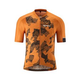 Gonso Herren Radtrikot &raquo;ARDOLE&laquo; Hoch atmungsaktive Mesheins&auml;tze, extra leicht orange S