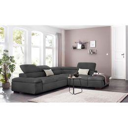 Home Affaire Ecksofa &raquo;Alberto L-Form&laquo; mit Kopfteilverstellung, wahlweise mit Bettfunktion grau 100% Polyester;Luxus-Microfaser weich (9)0% Polyester /