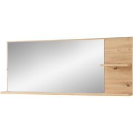 Innostyle Garderobenspiegel &raquo;BARI Wandspiegel&laquo; Spiegelfl&auml;che 148 x 60 cm, 2 Ablageb&ouml;den braun Holzwerkstoff, Mitteldichte Faserplatte (MDF), glasspiegel