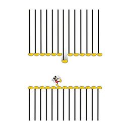 Komar Bild &raquo;Mickey Mouse Footlines&laquo; Disney 1 Stk. tlg. Wandbild zur Dekoration im Kinderzimmer - ohne Rahmen gr&uuml;n Holz, Papier